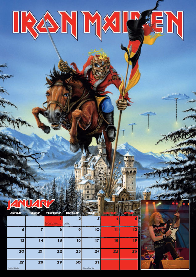 Accessories Review – Iron Maiden 2014 Calendar | THE HEADBANGING MOOSE