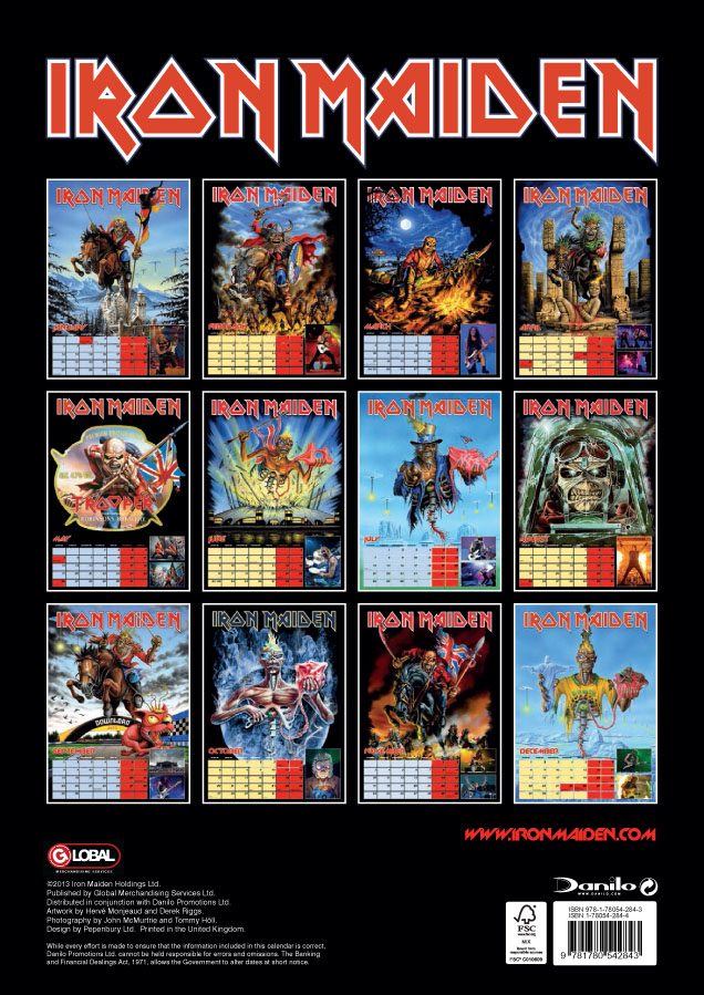 Accessories Review – Iron Maiden 2014 Calendar | THE HEADBANGING MOOSE