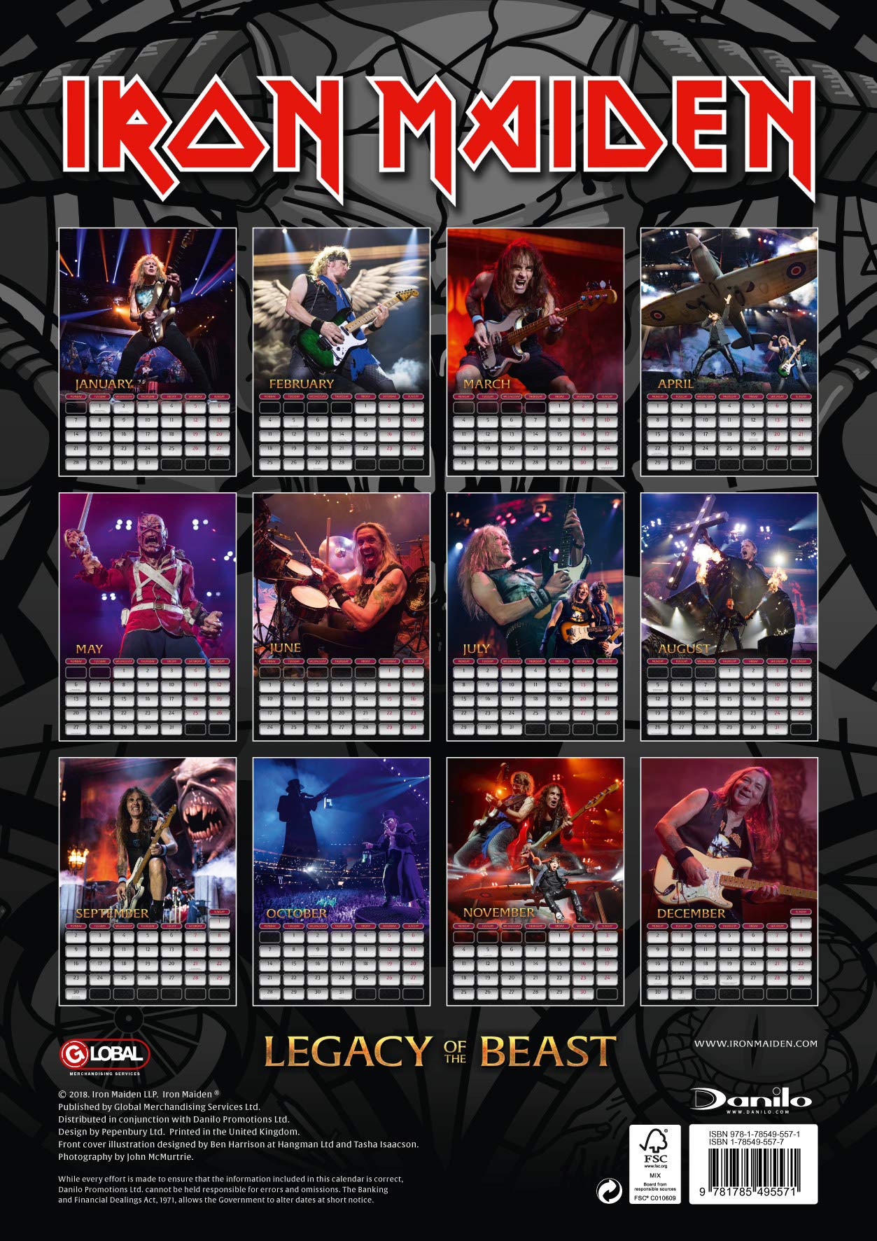 Accessories Review – Iron Maiden 2019 Calendar | THE HEADBANGING MOOSE